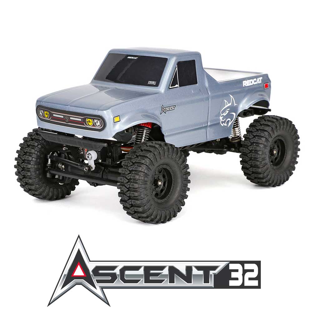 Redcat Ascent-32 1/32 SILVER 4WD RTR Rock Crawler w/2.4GHz Radio, Batt ...