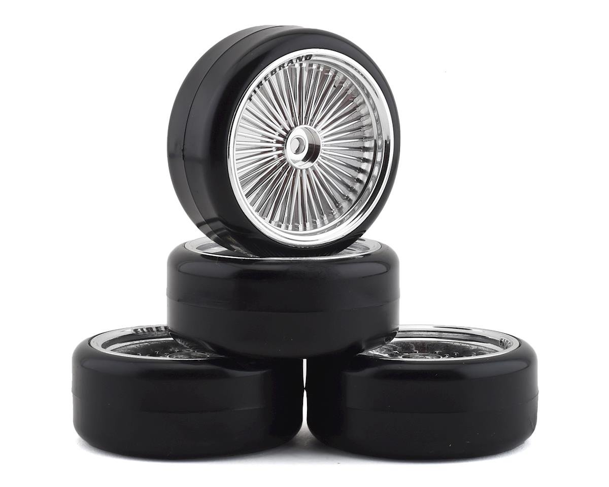 Firebrand RC OG D Pre-Mounted Slick Drift Tires (4) (Chrome) w/Firesic ...