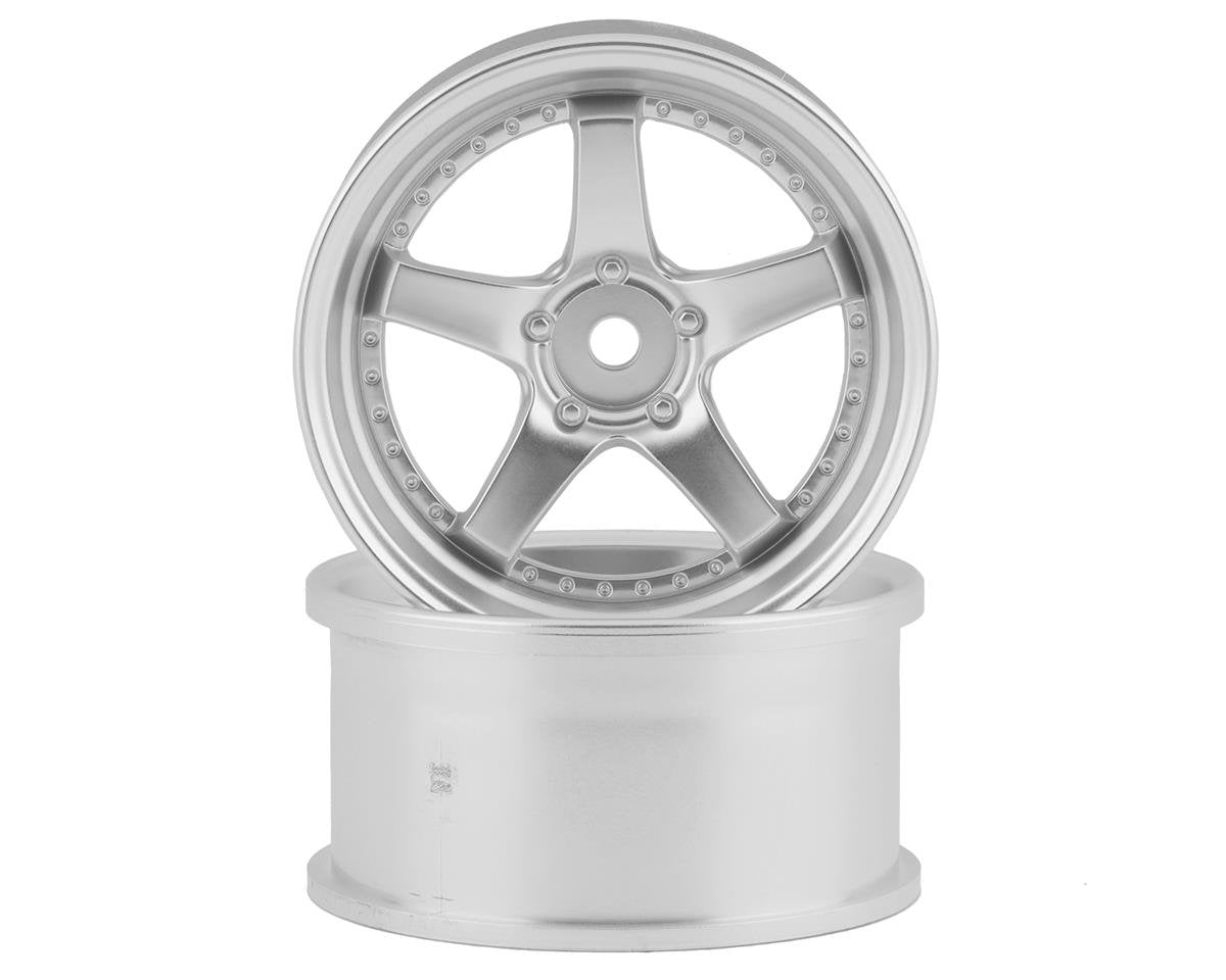 RC Art SSR Professor SP4 5-Spoke Drift Wheels (Matte Silver) (2) (6mm ...