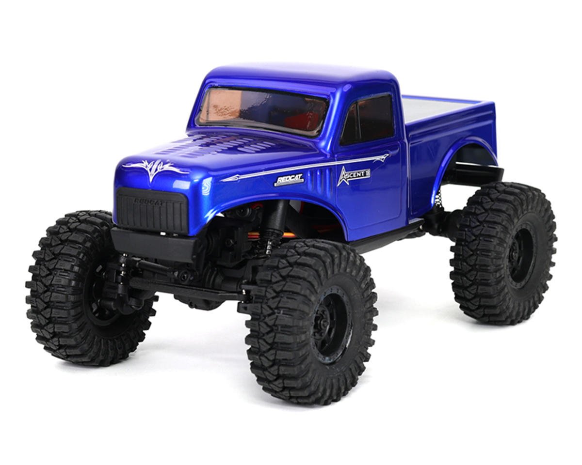 Redcat Ascent-18 BLUE 1/18 4WD RTR Brushed Rock Crawler w/2.4GHz Radio ...