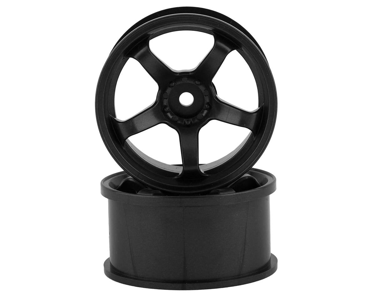 Topline M5 Spoke Drift Wheels (Black) (2) (6mm Offset) w/12mm Hex – Key ...