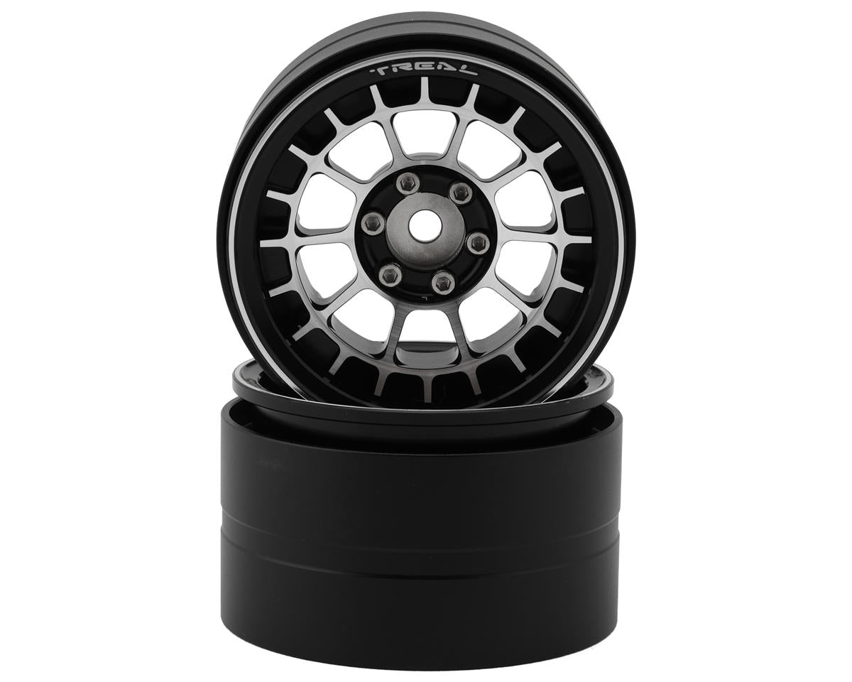 Treal 2.2" Type-A Beadlock Wheels (Black/Silver) (2) – Key City Hobby